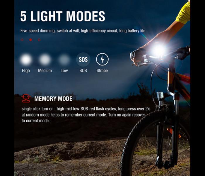 UniOEM - Rechargeable Front & Tail Light Combo (With Battery)